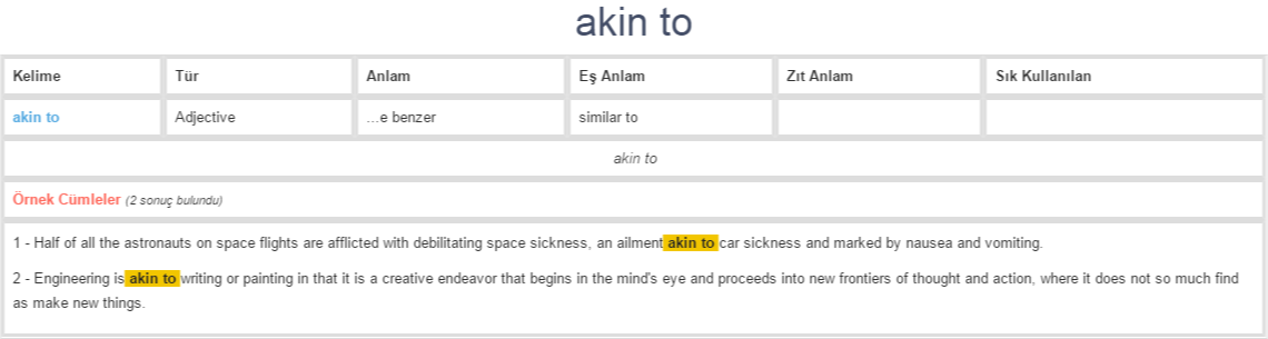 akin to ne demek, anlamı nedir | YDS - YÖKDİL İNGİLİZCE-TÜRKÇE ...