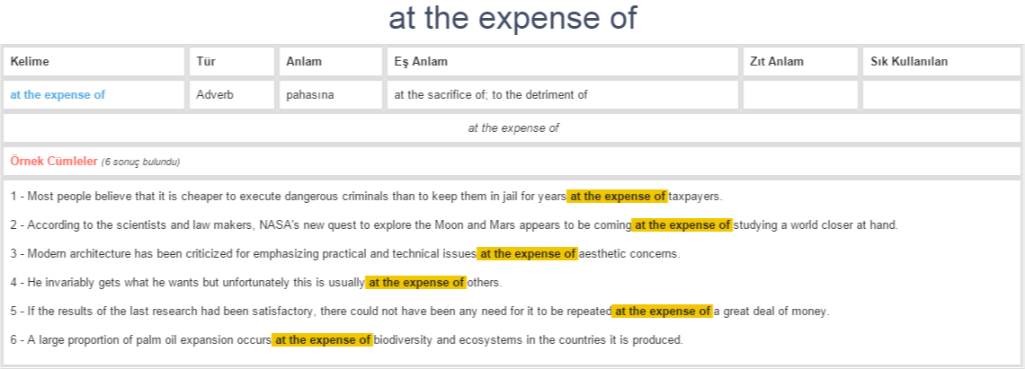 at the expense of ne demek, anlamı nedir | YDS - YÖKDİL İNGİLİZCE ...