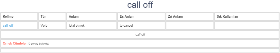call off ne demek, anlamı nedir | YDS - YÖKDİL İNGİLİZCE-TÜRKÇE ...