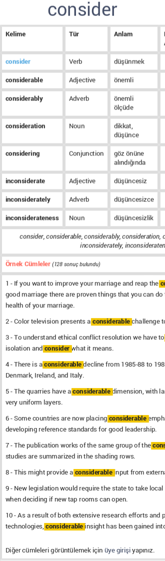 consider ne demek, anlamı nedir | YDS - YÖKDİL İNGİLİZCE-TÜRKÇE ...