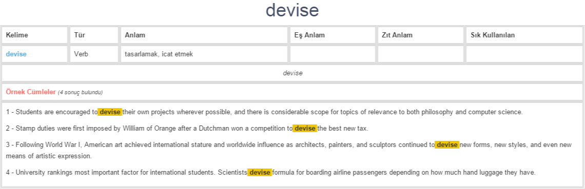 devise ne demek, anlamı nedir | YDS - YÖKDİL İNGİLİZCE-TÜRKÇE BAĞLAMSAL ...