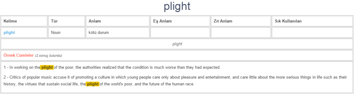 plight ne demek, anlamı nedir | YDS - YÖKDİL İNGİLİZCE-TÜRKÇE BAĞLAMSAL ...