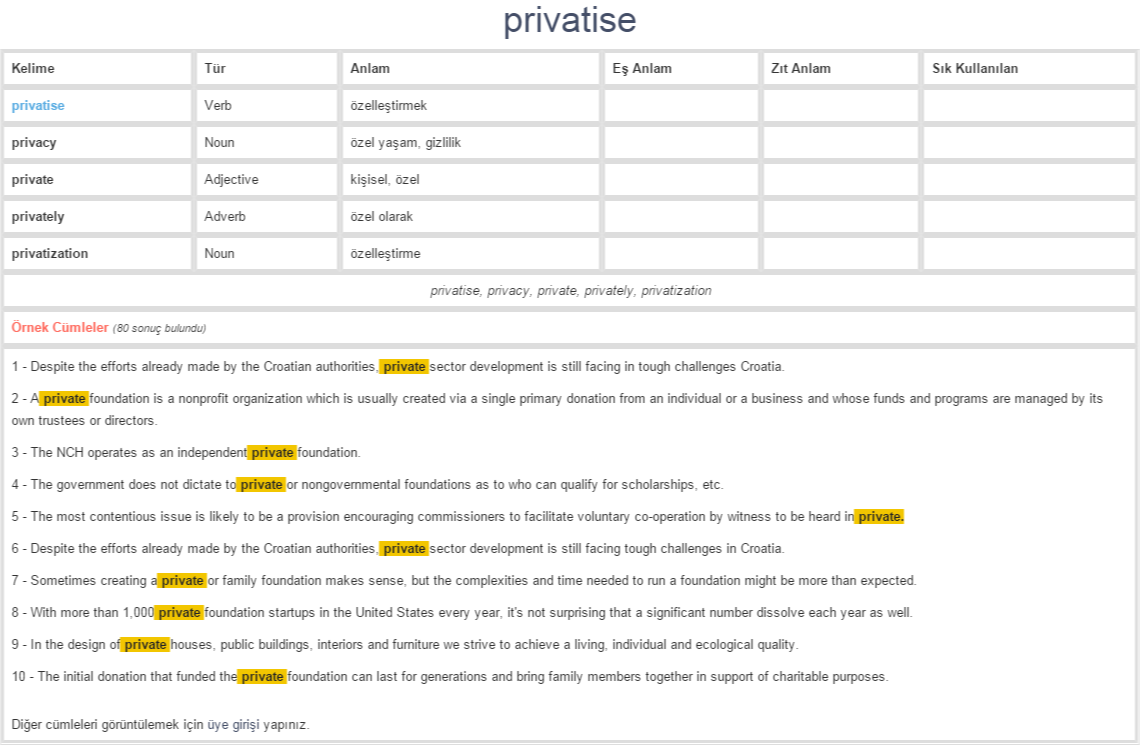 privatise ne demek, anlamı nedir | YDS - YÖKDİL İNGİLİZCE-TÜRKÇE ...