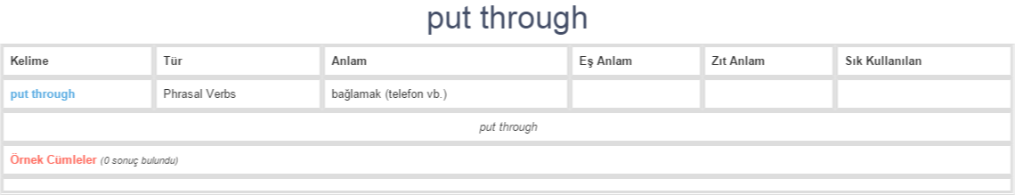 put through ne demek, anlamı nedir | YDS - YÖKDİL İNGİLİZCE-TÜRKÇE ...
