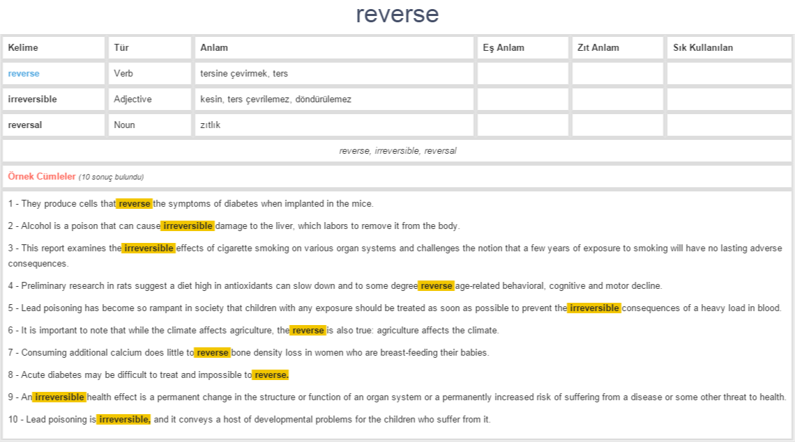 reverse ne demek, anlamı nedir | YDS - YÖKDİL İNGİLİZCE-TÜRKÇE ...