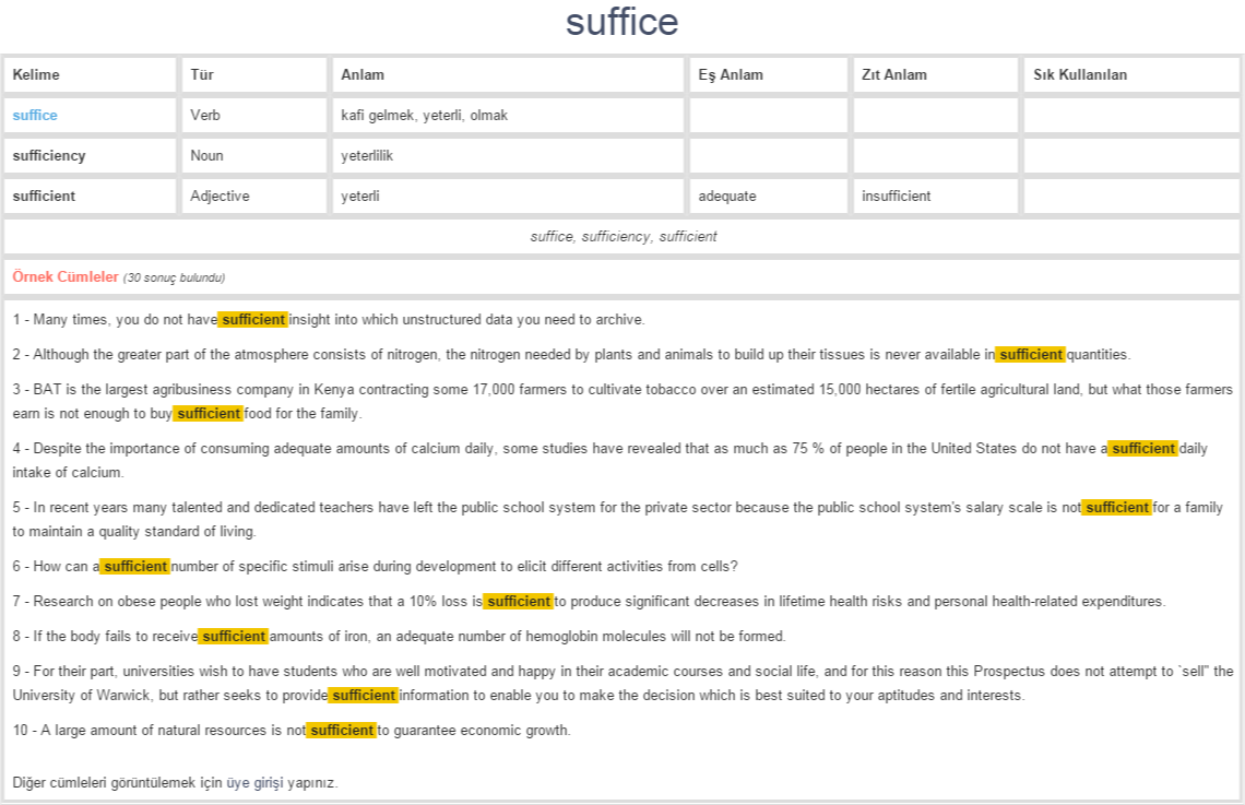 suffice ne demek, anlamı nedir | YDS - YÖKDİL İNGİLİZCE-TÜRKÇE ...