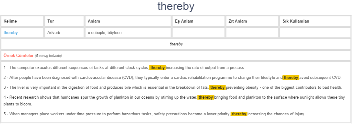 thereby ne demek, anlamı nedir | YDS - YÖKDİL İNGİLİZCE-TÜRKÇE ...