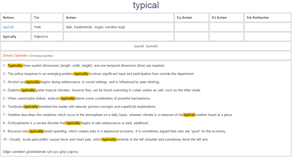 typical ne demek, anlamı nedir | YDS - YÖKDİL İNGİLİZCE-TÜRKÇE ...