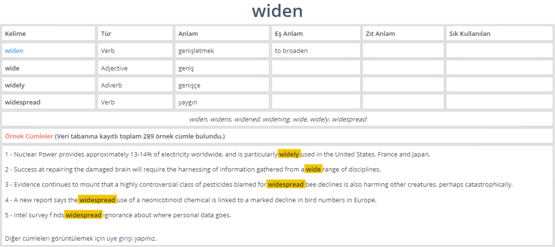 widen ne demek, anlamı nedir | YDS - YÖKDİL İNGİLİZCE-TÜRKÇE BAĞLAMSAL ...